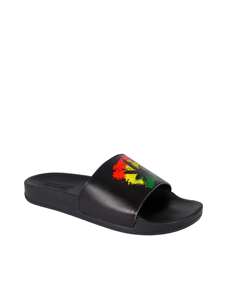 Slides weed- black/green – Discount Store